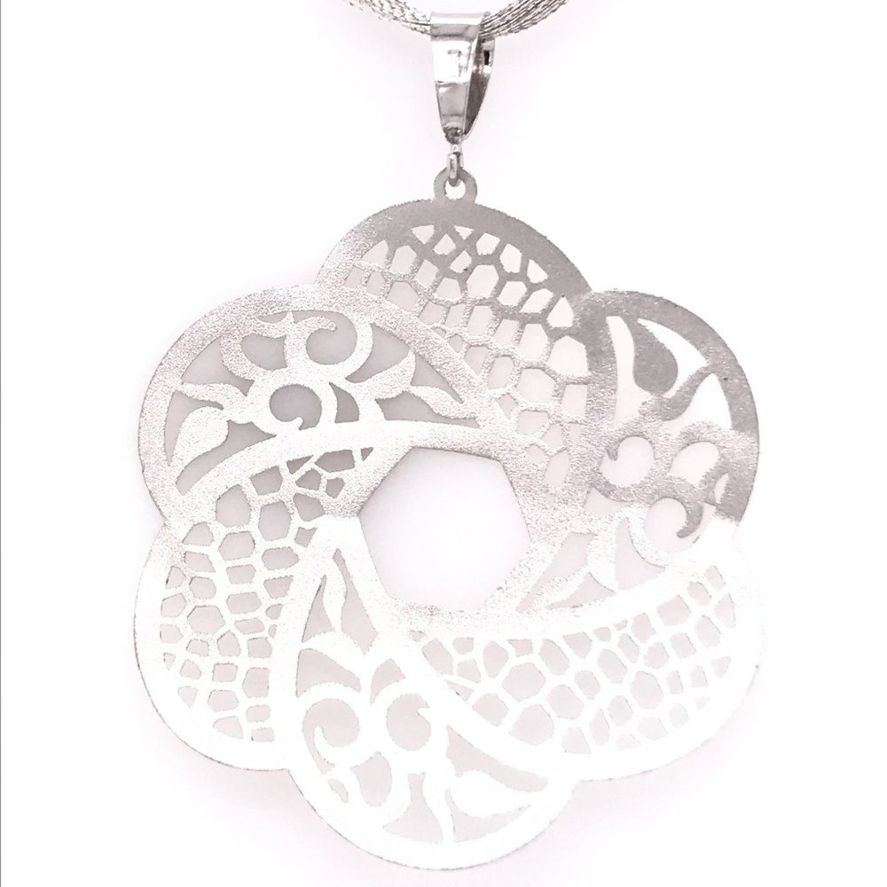 Italian Flower Filigree Pendant - Gem